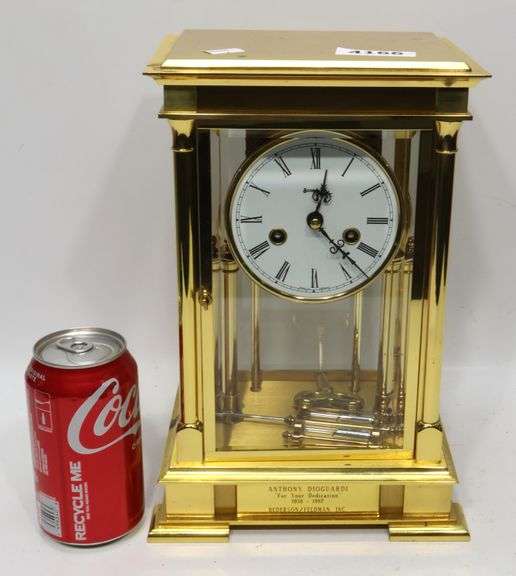 German Benchmark Brass Crystal Regulator Clock - Dixon's Auction at ...