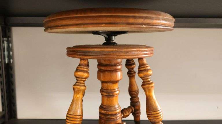 Antique Ball & Claw Piano Stool with Missing Stretcher & Loose Leg ...