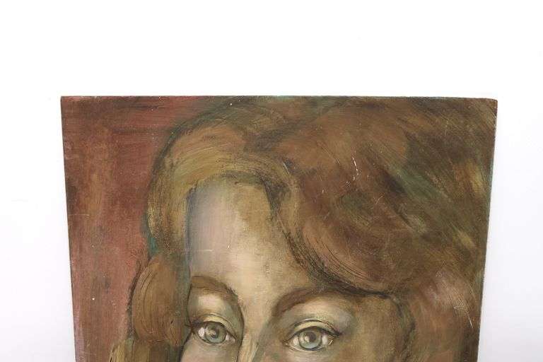 Bruce Clements Portrait of Woman Oil Painting - Dixon's Auction at Crumpton