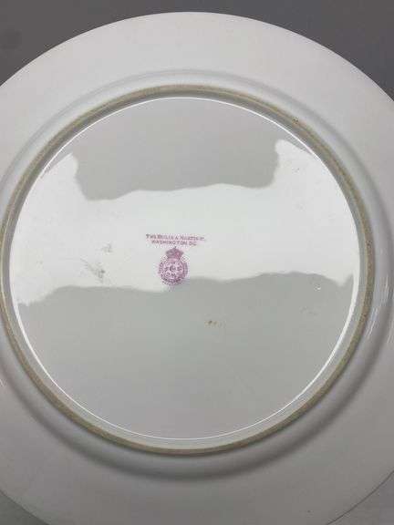 12 Antique Royal Worcester Dinner Plates Retailed By Delin & Martin Co ...