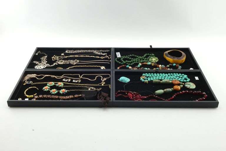4 Trays Assorted Costume Jewelry - Dixon's Auction at Crumpton