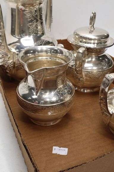 Antique Pairpoint Silver-Plated 4 Piece Tea Set - Dixon's Auction at ...