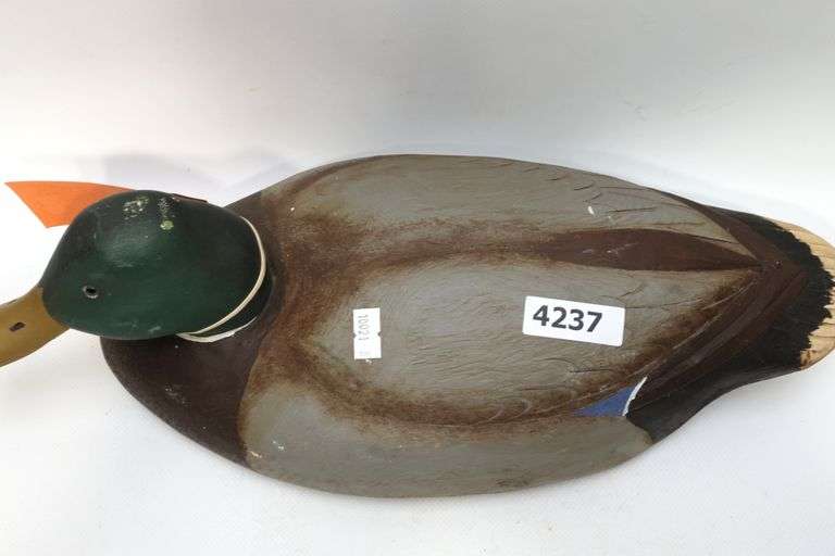 Dave Krause Mallard Duck Decoy - Dixon's Auction at Crumpton