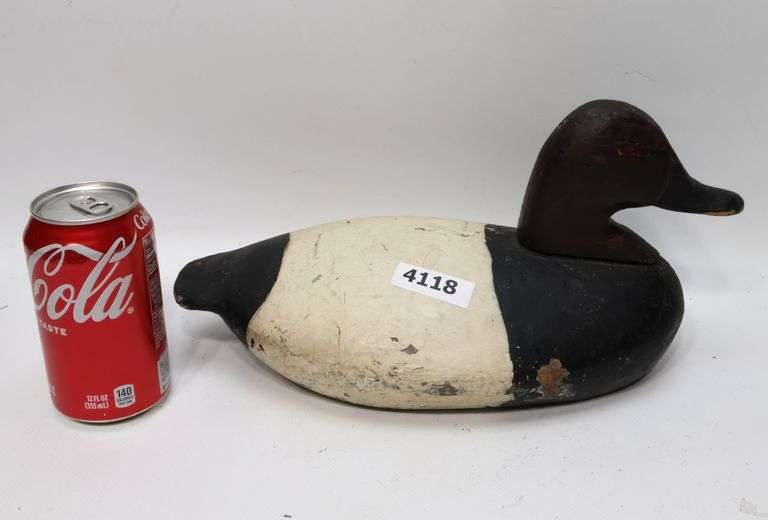 Early Cecil County MD Canvasback Ice Duck Decoy - Dixon's Auction at ...