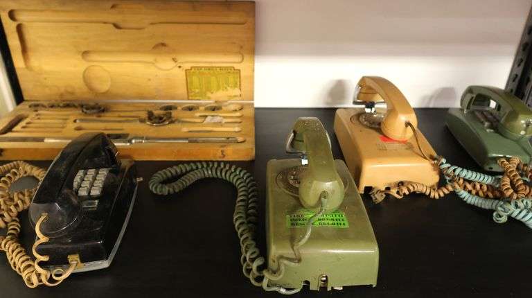 Lot of Vintage Wall Phones, Old Tap & Die Set - Dixon's Auction at Crumpton