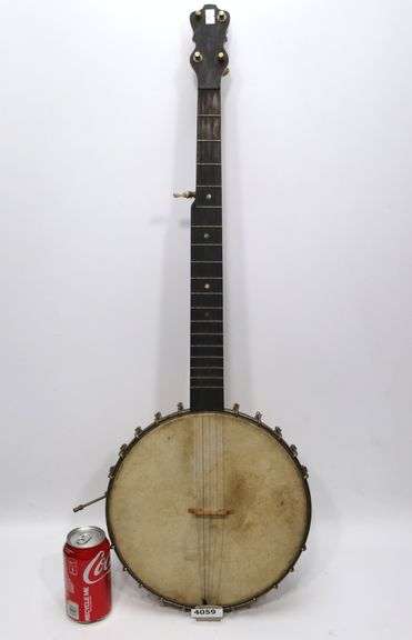 Antique American Nickel Plated and Walnut Four String Banjo - Dixon's ...