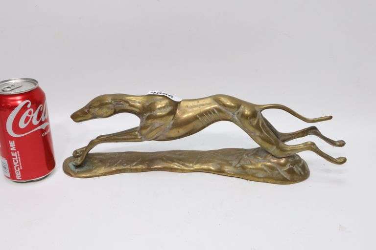 Brass Greyhound Sculpture - Dixon's Auction at Crumpton