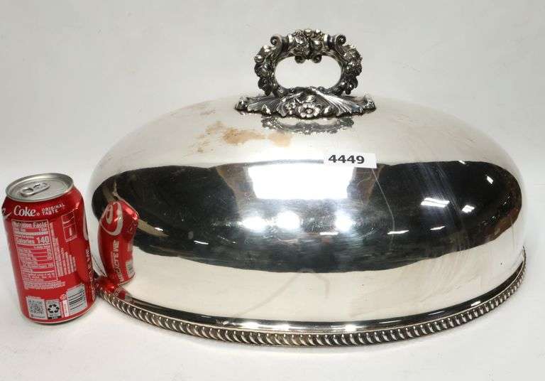 Antique Silver-Plated Serving Dome - Dixon's Auction at Crumpton