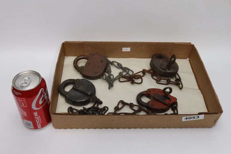 (4) Antique B&O Cast Iron and Bronze Railroad Padlocks - Dixon's ...