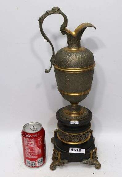 Antique Silver and Gold Gilt Metal & Slate Ewer - Dixon's Auction at ...
