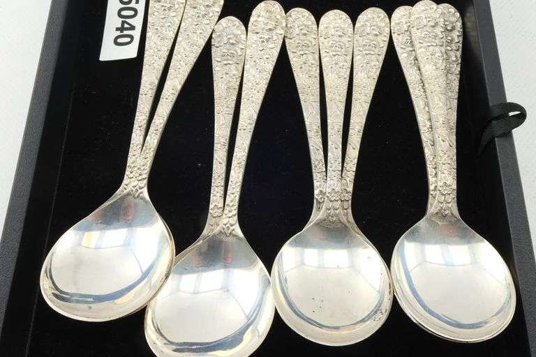 (10) Stieff Sterling Silver Spoons 14.4 ozt - Dixon's Auction at Crumpton