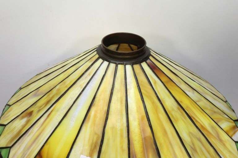 Antique Stained Glass Gas Lamp-Base Has Been Electrified - Dixon's ...