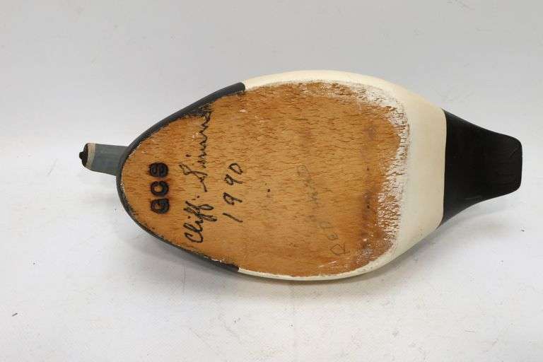 Cliff Simms Rock Hall MD 1990 Redhead Duck Decoy - Dixon's Auction at ...