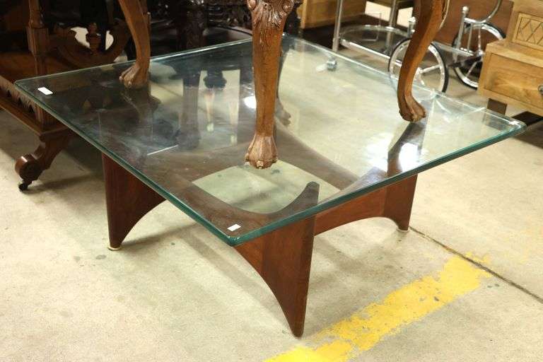 MCM Glass Top Coffee Table - Dixon's Auction at Crumpton
