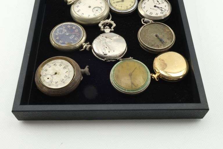 Tray Lot of Pocket Watches & Movements - Dixon's Auction at Crumpton