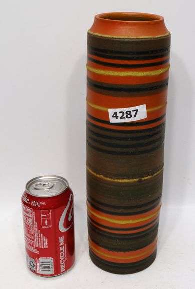 MCM Italian Raymor Art Pottery Vase-Tight Cracks - Dixon's Auction at ...