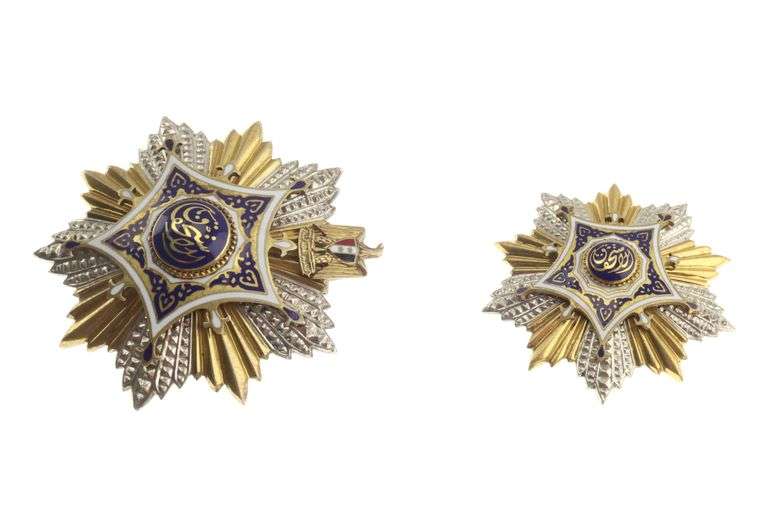 Silver, Enamel & Mixed Metal Egypt Order of Merit Pin & Pendant - Dixon ...