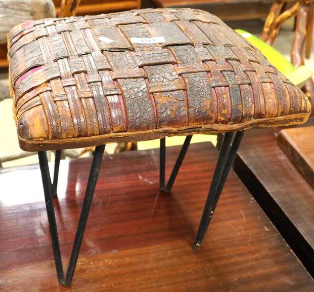 MCM Leather Footstool - Dixon's Auction at Crumpton