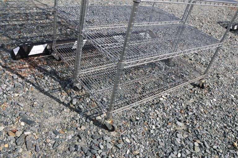 *NO STORAGE* 2 Nsf Wire Rolling Storage Racks - Dixon's Auction at Crumpton
