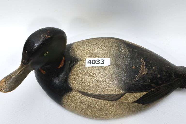 Ward Brothers, Crisfield MD 1936 Style Bluebill Duck Decoy with Turned ...