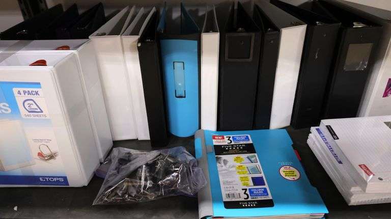 Lot of New Binders, Paper & Folders - Dixon's Auction at Crumpton