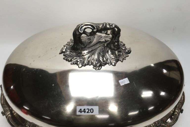 Antique Silver-Plated Serving Dome - Dixon's Auction at Crumpton
