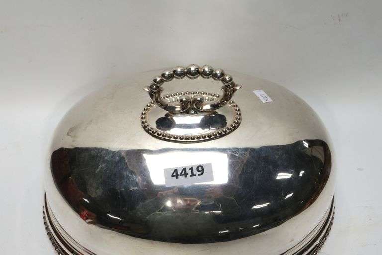 Antique Silver-Plated Serving Dome - Dixon's Auction at Crumpton