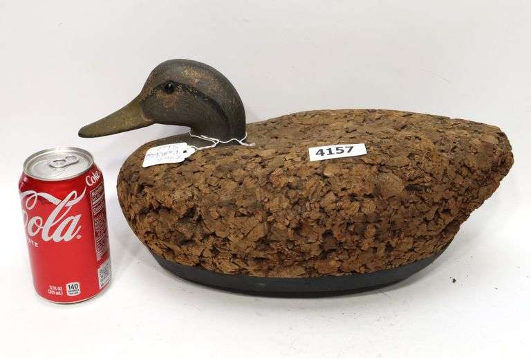 R. Madison Mitchell Shop Cork Black Duck Decoy - Dixon's Auction at ...