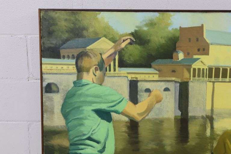 Edith Neff Oil on Canvas Genre Painting, Some Stains - Dixon's Auction ...