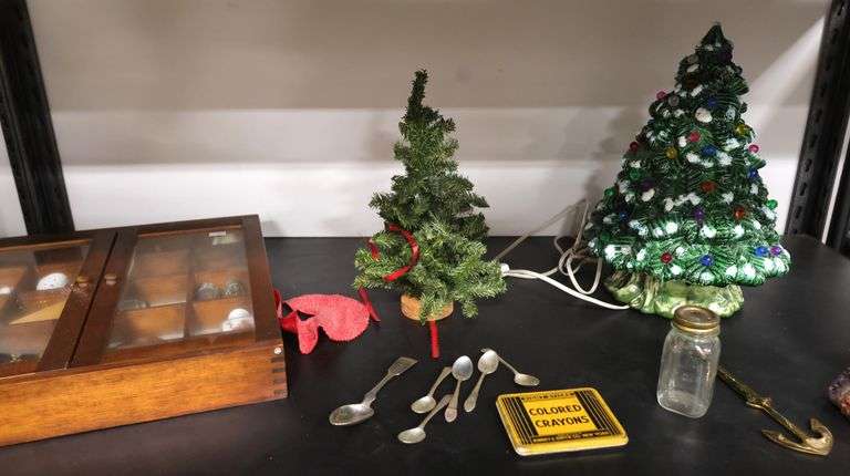 Ceramic Light Up Christmas Tree, Geologic Specimens Bookends, Curious ...