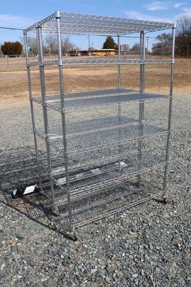 *NO STORAGE* 2 Nsf Wire Rolling Storage Racks - Dixon's Auction at Crumpton