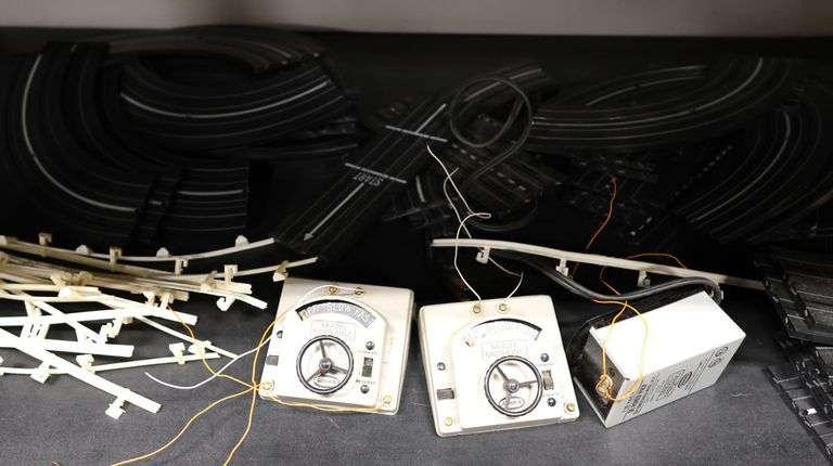 Lot of Vintage Toy Race Car Track Parts, Model Motoring Controllers ...