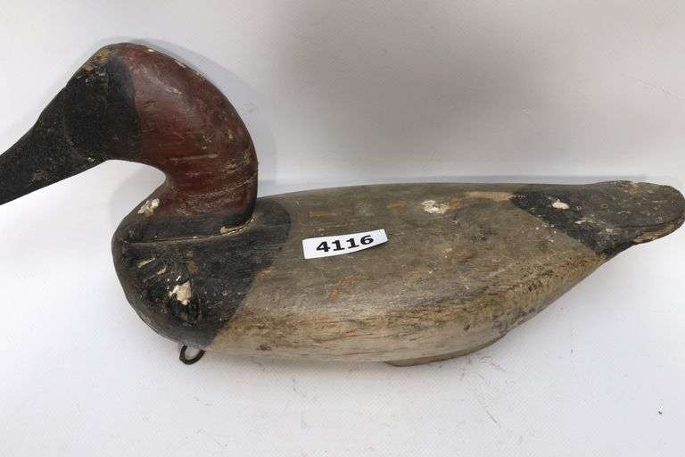 Early Upper Bay Canvasback Duck Decoy - Dixon's Auction at Crumpton