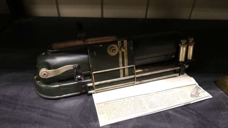 Vintage Protectograph Check Writer - Dixon's Auction at Crumpton