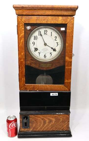 Antique International Time Recording Co. Time Clock - Dixon's Auction ...