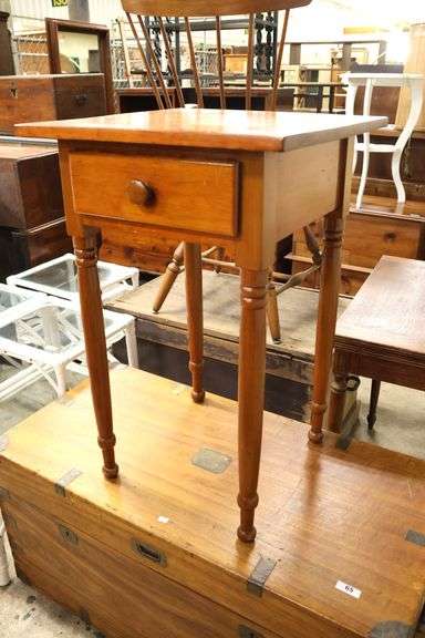 Sheraton Mixed Woods One Drawer Stand, Marks on Top - Dixon's Auction ...