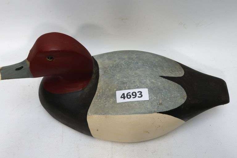 Cliff Simms Rock Hall MD 1990 Redhead Duck Decoy - Dixon's Auction at ...