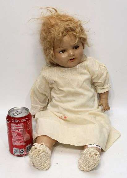 Antique Am. Char Doll. Composition Doll - Dixon's Auction at Crumpton