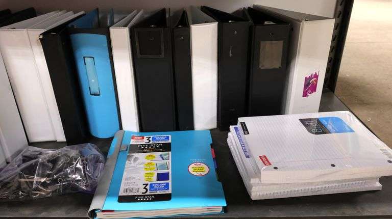 Lot of New Binders, Paper & Folders - Dixon's Auction at Crumpton