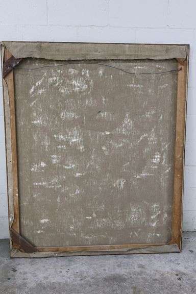 Edith Neff Oil on Canvas Genre Painting, Some Stains - Dixon's Auction ...