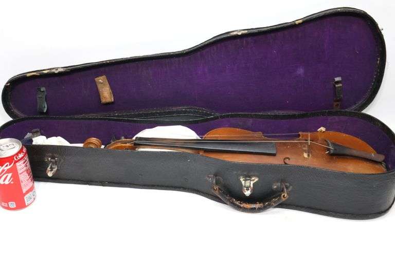 Vintage Stradivarius Copy Violin with Case - Dixon's Auction at Crumpton