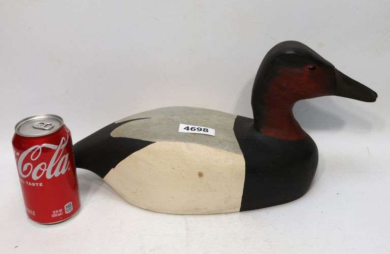 Cliff Simms Rock Hall MD 1992 Canvasback Duck Decoy - Dixon's Auction ...