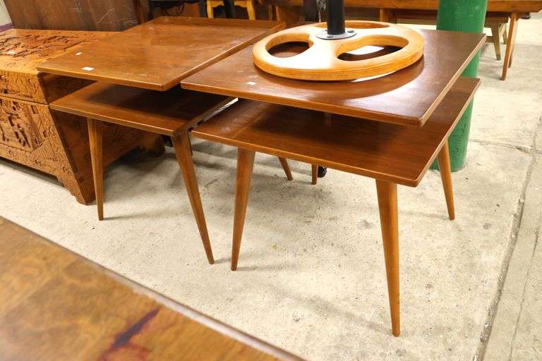 Pair MCM End Tables - Dixon's Auction at Crumpton