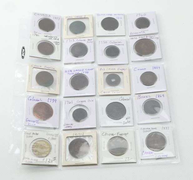 (20) Old Copper Coins - Dixon's Auction at Crumpton