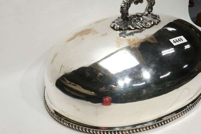 Antique Silver-Plated Serving Dome - Dixon's Auction at Crumpton