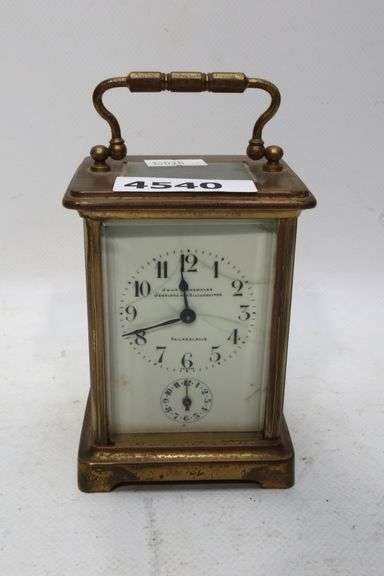 Antique John Wanamaker Jewelers & Silversmiths Brass Carriage Clock-As ...