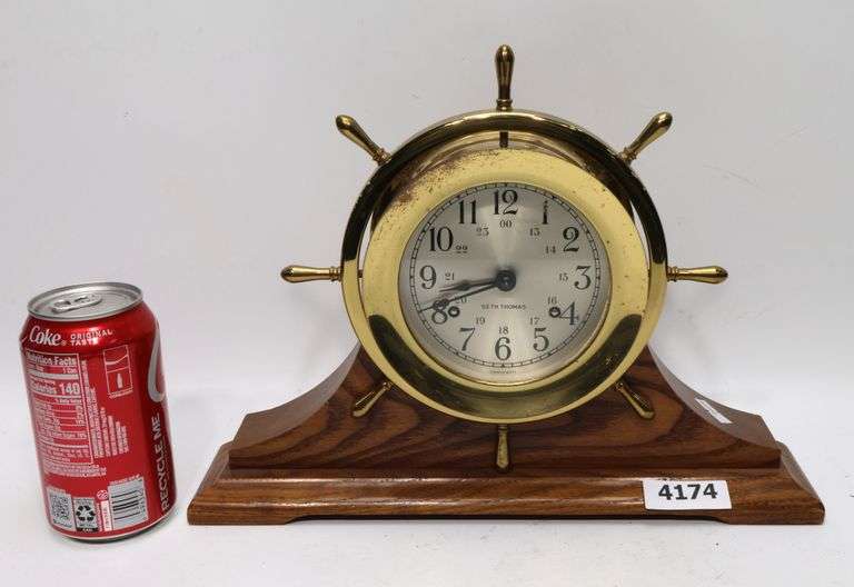 Vintage Seth Thomas Ship's Wheel Clock - Dixon's Auction at Crumpton