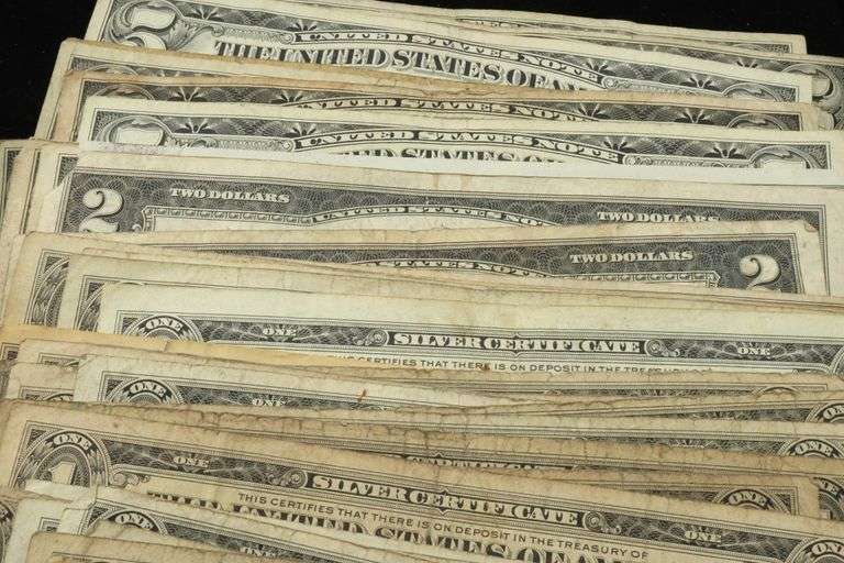 Collection of U.S. Currency Notes, Includes Hawaii Note. $112 Face ...