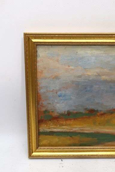 Impressionist Stacks of Hay Oil Painting - Dixon's Auction at Crumpton