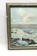 MCM Coastal Landscape Painting, Signed Lower Right - Dixon's Auction at ...